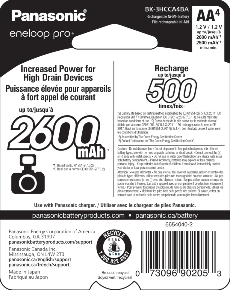 eneloop pro Rechargeable - Panasonic Battery Products | Panasonic ...