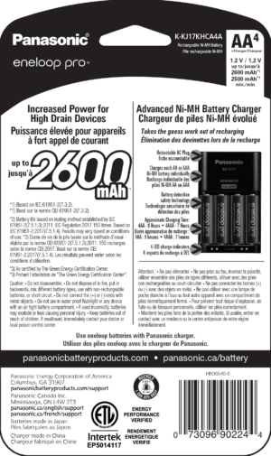 eneloop pro Combo Packs - Panasonic Battery Products | Panasonic ...