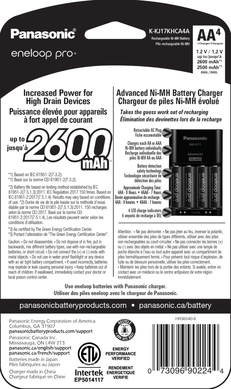 eneloop pro Combo Packs - Panasonic Battery Products | Panasonic ...